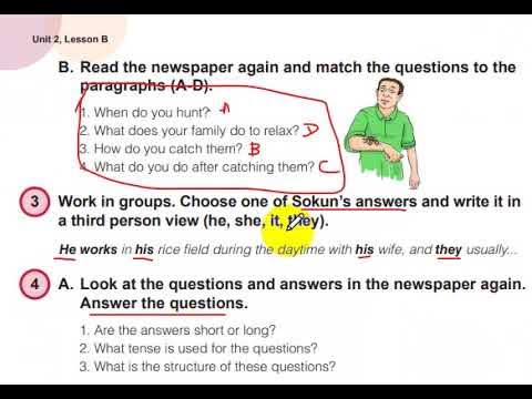 English Grade 12 Unit 2 A Day in the Life 2B Activities 2B to 4 - YouTube