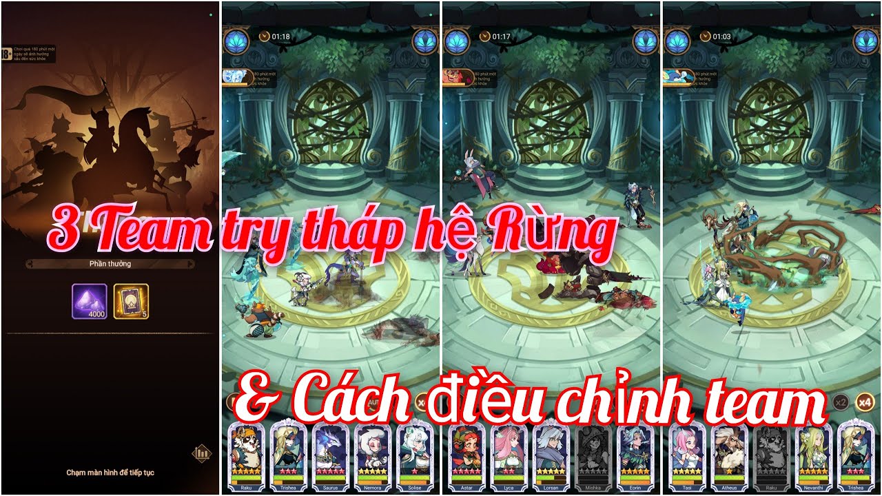 Afk Arena | 3 Team try Tháp hệ Rừng ngày cuối tuần & cách chỉnh team ...