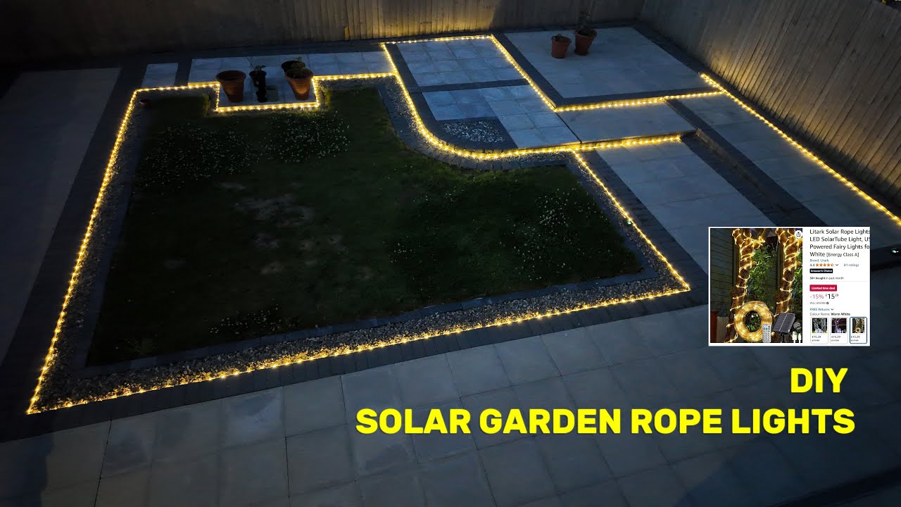 DIY Solar Rope Lights in Garden - YouTube