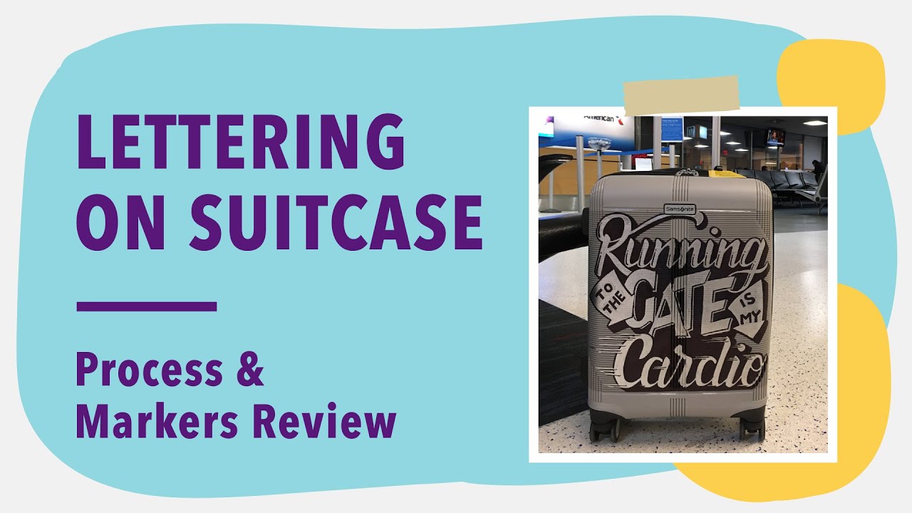 Lettering on Hardside luggage - Suitcase Hand-Lettering Speed Art - YouTube
