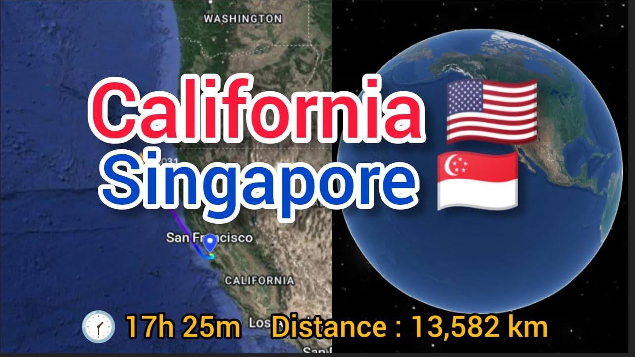 San Francisco to Singapore: Explore the Flight Route - YouTube