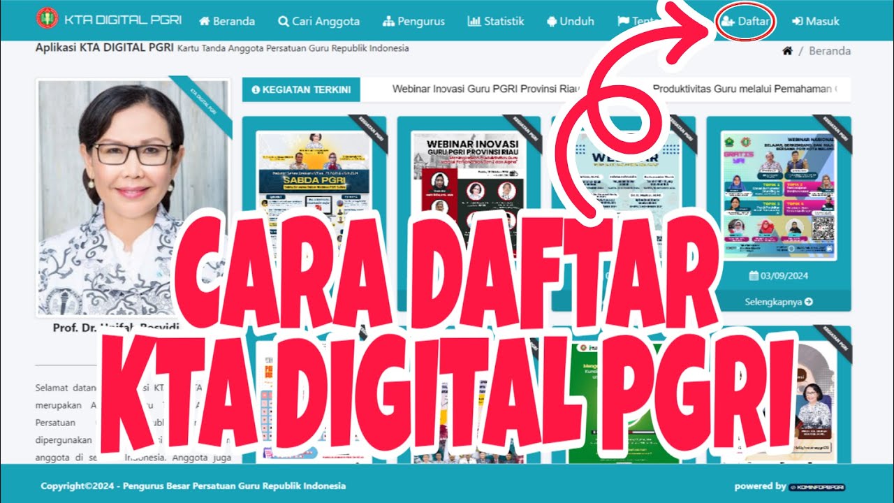 CARA DAFTAR KTA DIGITAL PGRI - YouTube