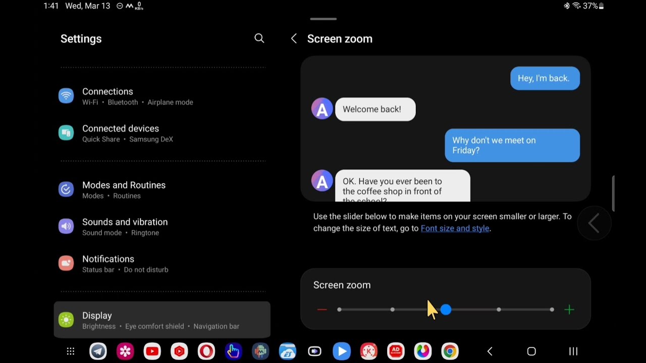 how to adjust screen size in Samsung tablet, how to increase or ...