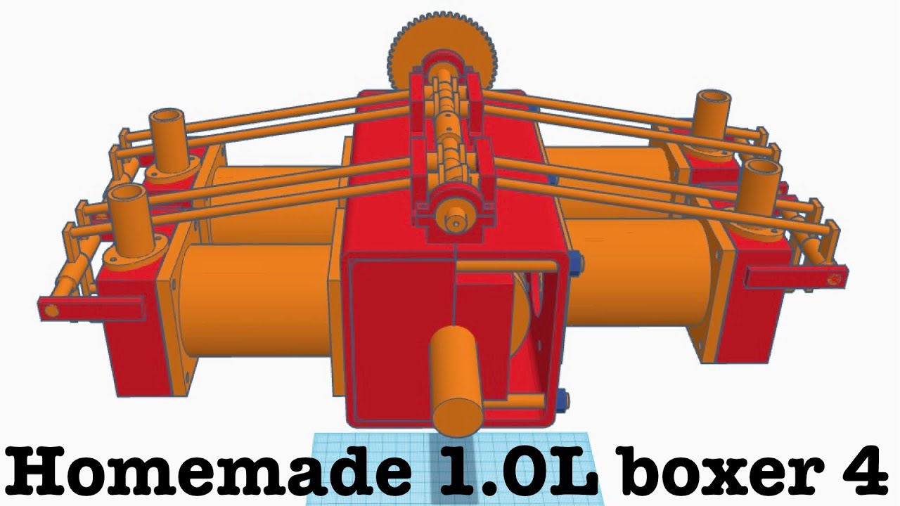 Part 1: The Idea. Homemade Boxer 4 engine! - YouTube