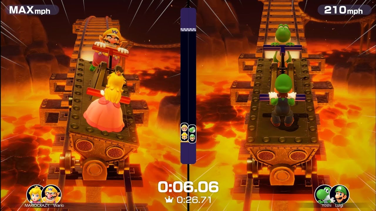 Mario Party Superstars: Minigames - Peach vs Luigi vs Yoshi vs Wario ...