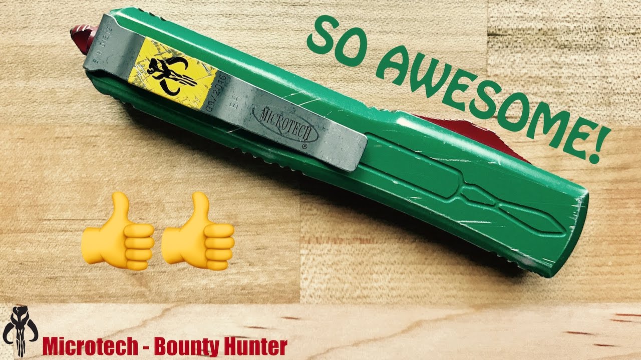 Microtech Ultratech - Bounty Hunter Knife (Boba Fett) - YouTube