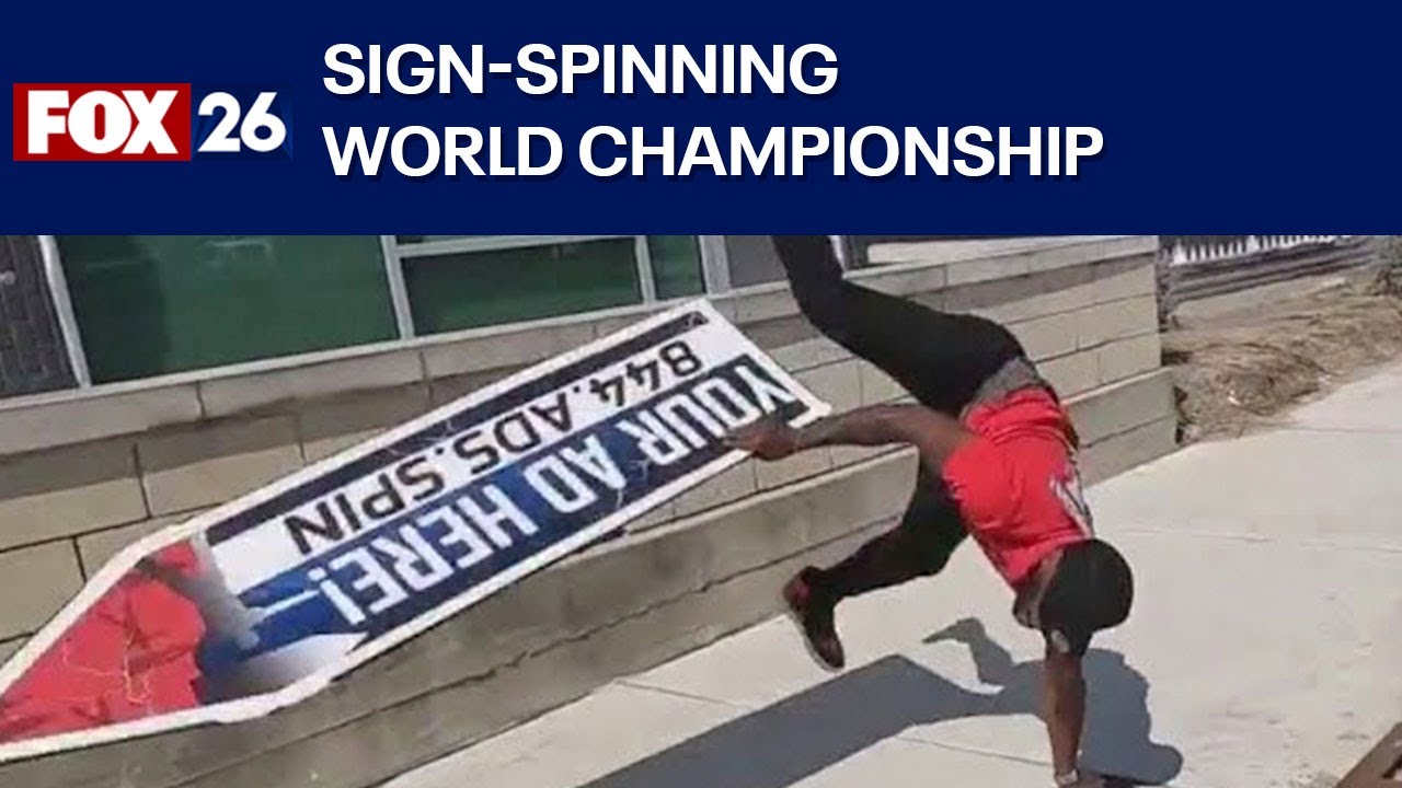 Houston sign-spinners prep for world championship - YouTube