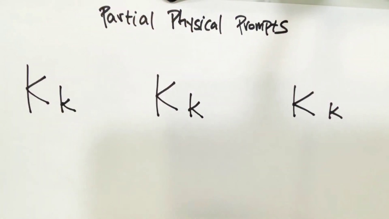 Writing k with partial physical prompts - YouTube