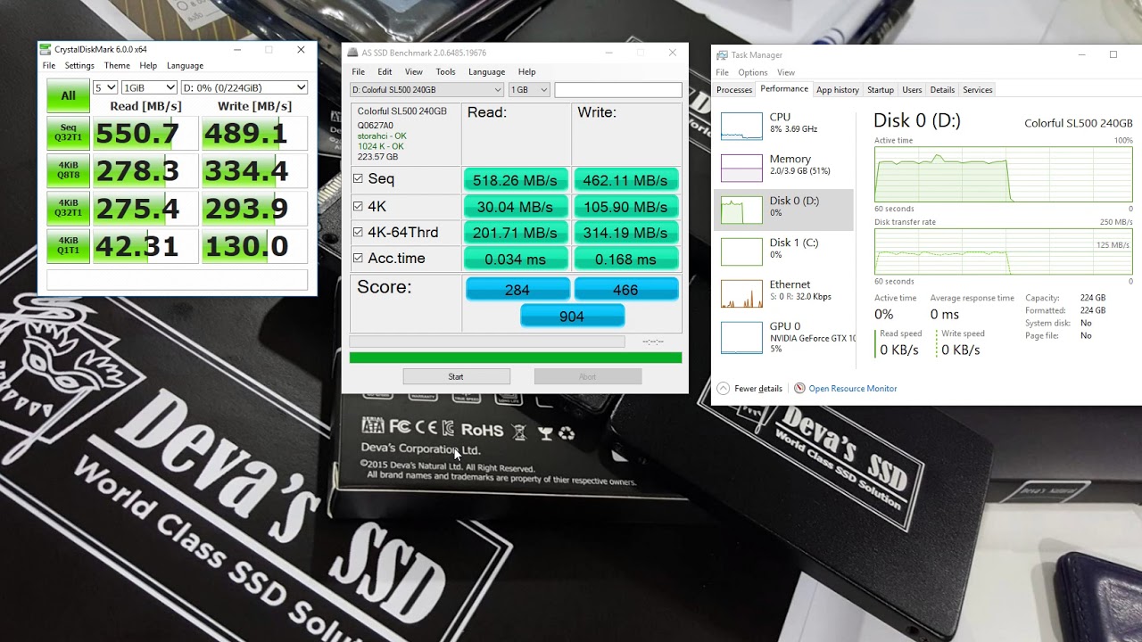 คลิป - ผลทดสอบ ความเร็ว Colorful SSD รุ่น SL300 - 240 GB เฉพาะที่ ...