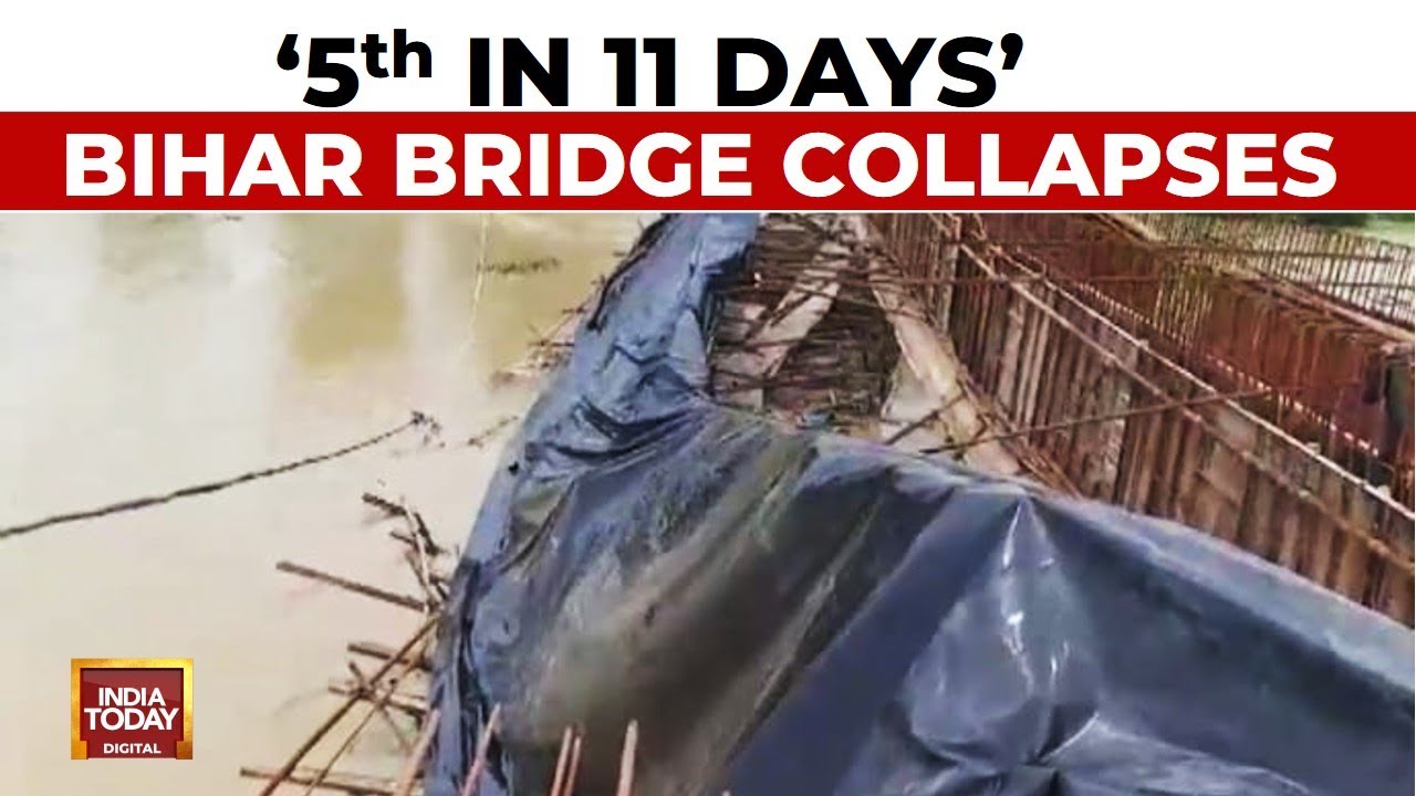 Another Bridge Collapses In Bihar, Tejashwi Yadav Hits Out At Nitish ...