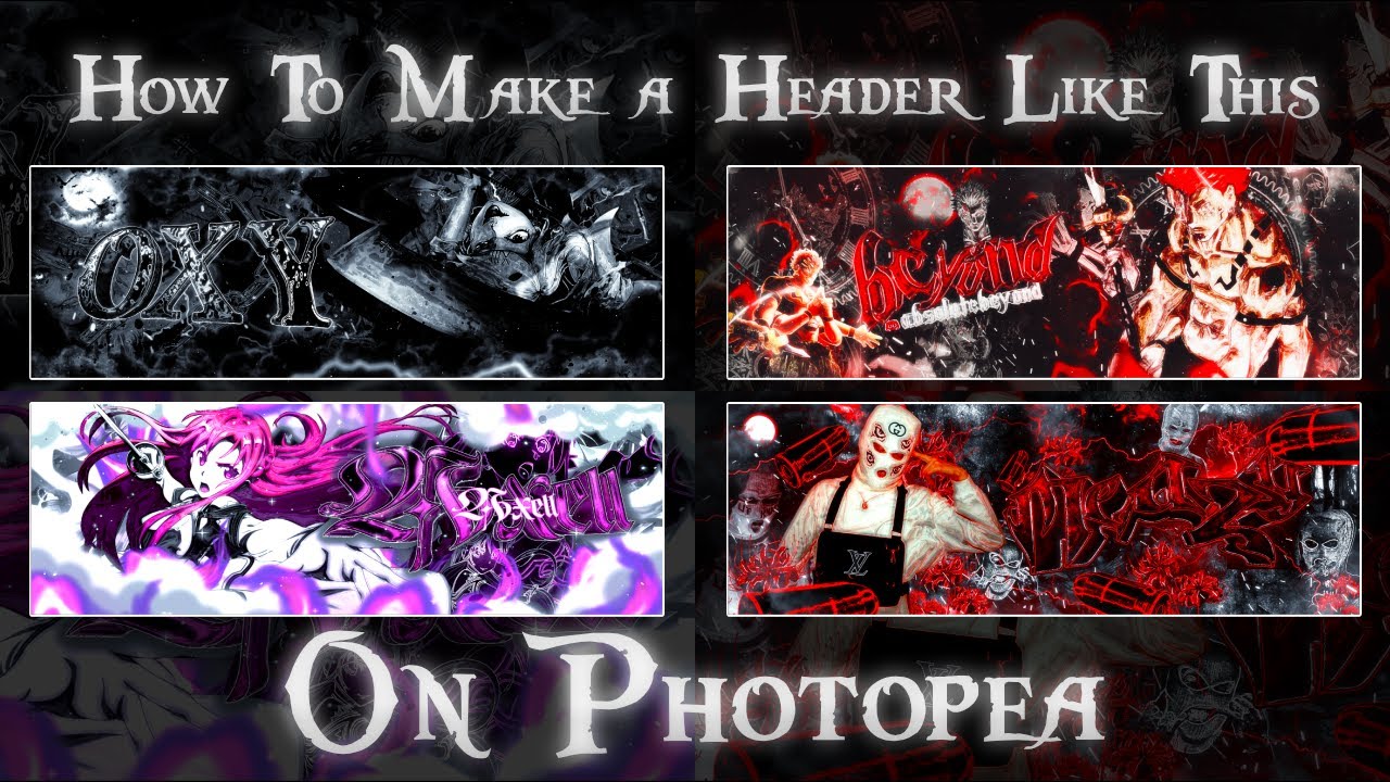 Photopea Tutorial: How To Make An Anime Banner + PSD - YouTube
