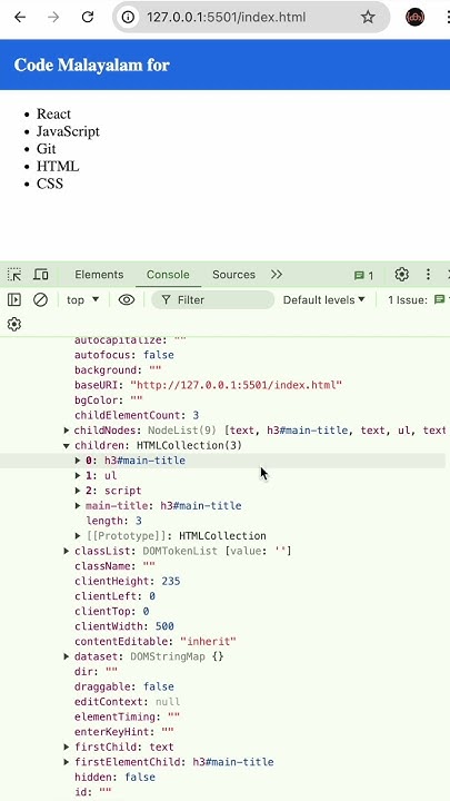 DOM | JavaScript | HTML | Code Malayalam | #javascript #coding #programming #dom #html #html5 ...