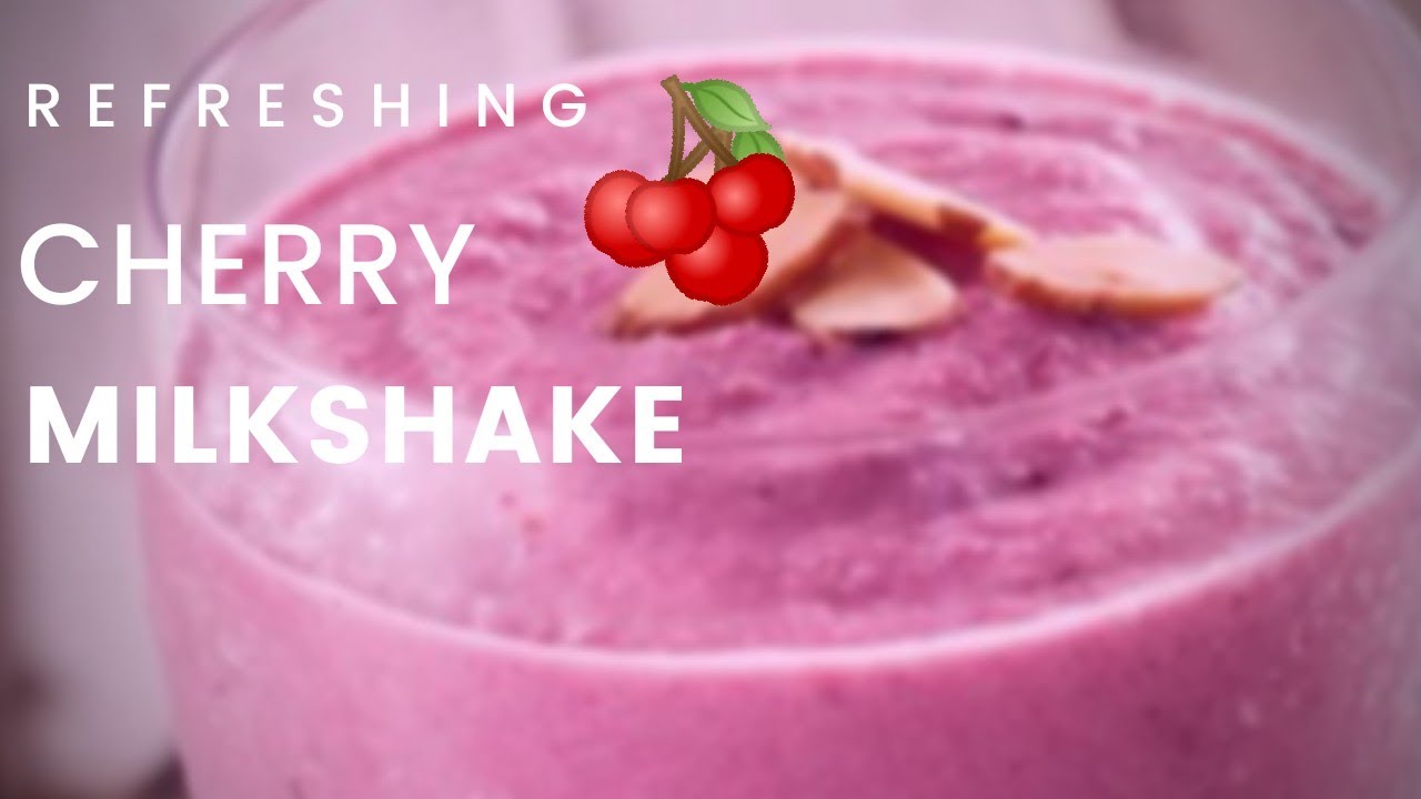 2 Minute Cherry Milkshake |How to Make Cherry Milkshake|Easy Milkshake ...