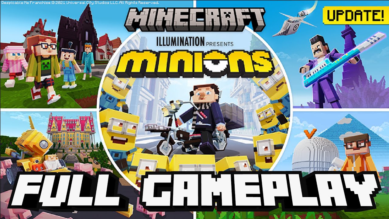 Minecraft x Minions DLC - Full Game Walktrough (PC, Xbox, PS4, Nintendo ...