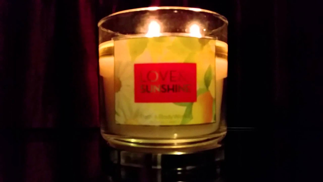 Bath & Body Works Love & Sunshine candle - YouTube