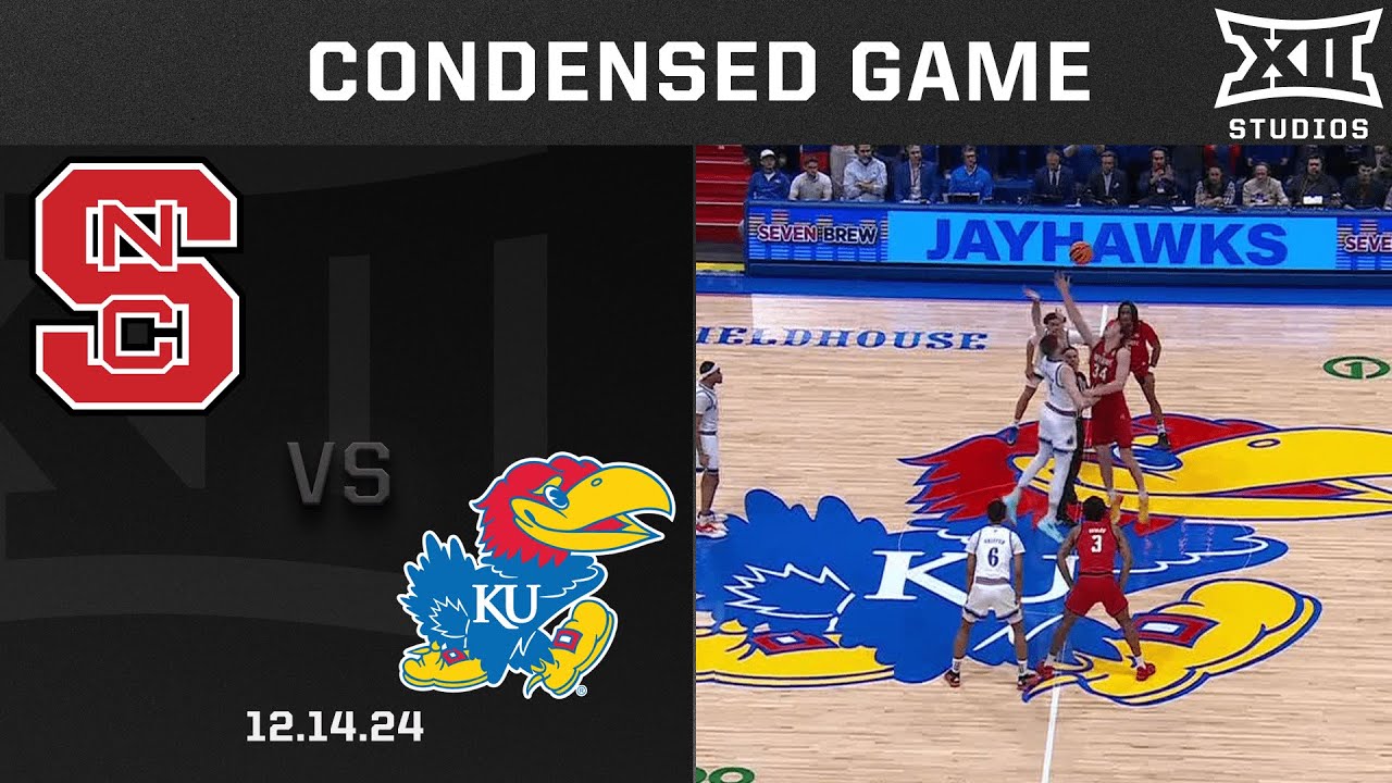 NC State vs. #10 Kansas Condensed Game | 2024-25 Big 12 Men's ...