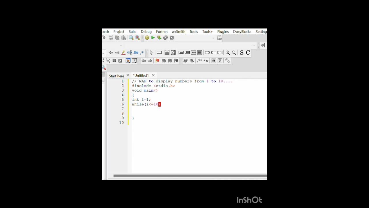 program to display numbers from 1 to 10 in c/c++ ll Display number by coding ll#coding#shorts# ...