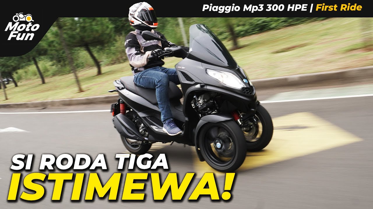 Punya Dua Roda Depan, Piaggio MP3 300 HPE Asyik Dinaikin! - YouTube