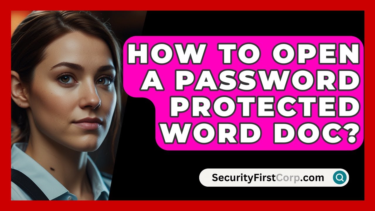 How To Open A Password Protected Word Doc? - SecurityFirstCorp.com ...