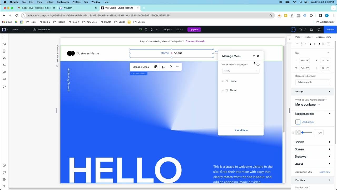 Wix Studio Tutorial | How to Create New Pages and Add Them to Your Menu - YouTube