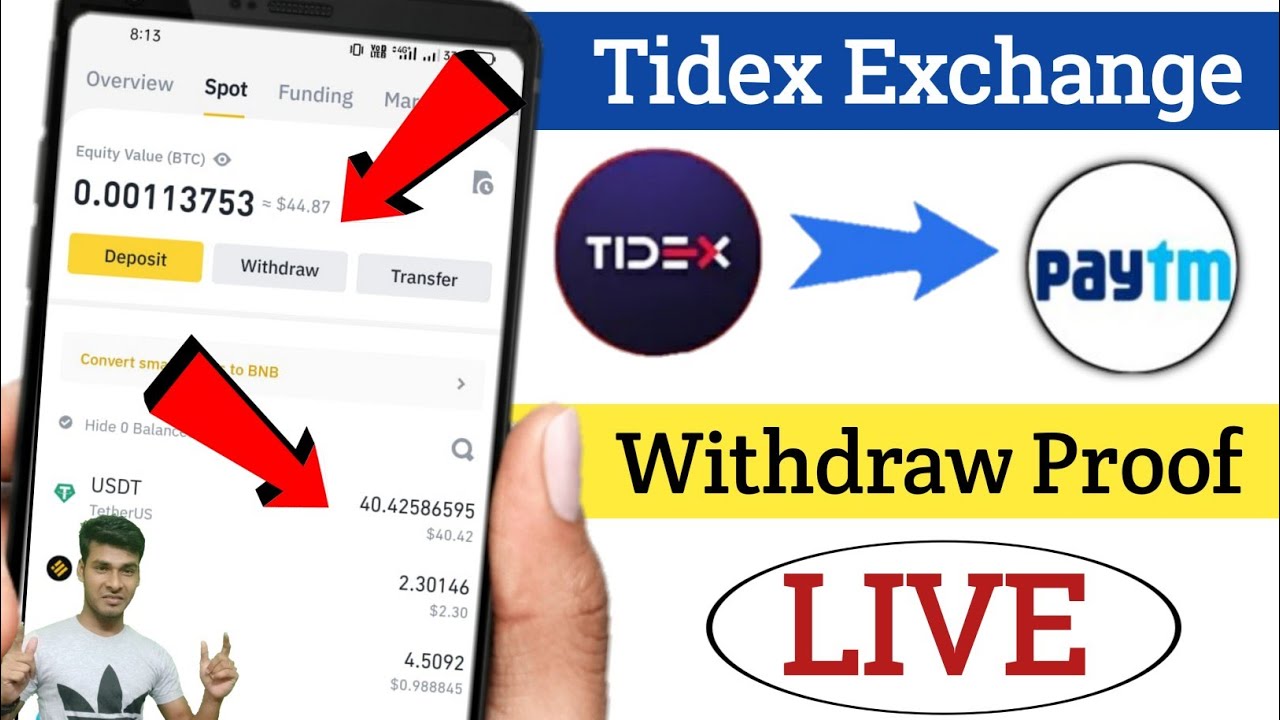 Tidex Exchange Withdraw Proof || Tidex Deposit and Withdraw || Withdrawal Process TDX Token ...
