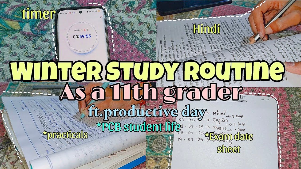 📍Winter Study Routine📚 As a11th grader📒||Productive day in my life📉# ...