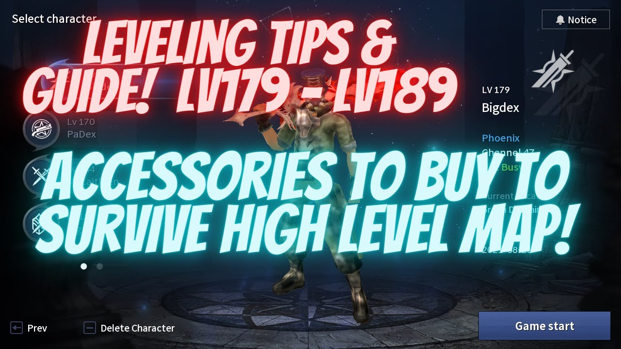 leveling tips and guide lv179-lv189z! access to buy to survive high ...