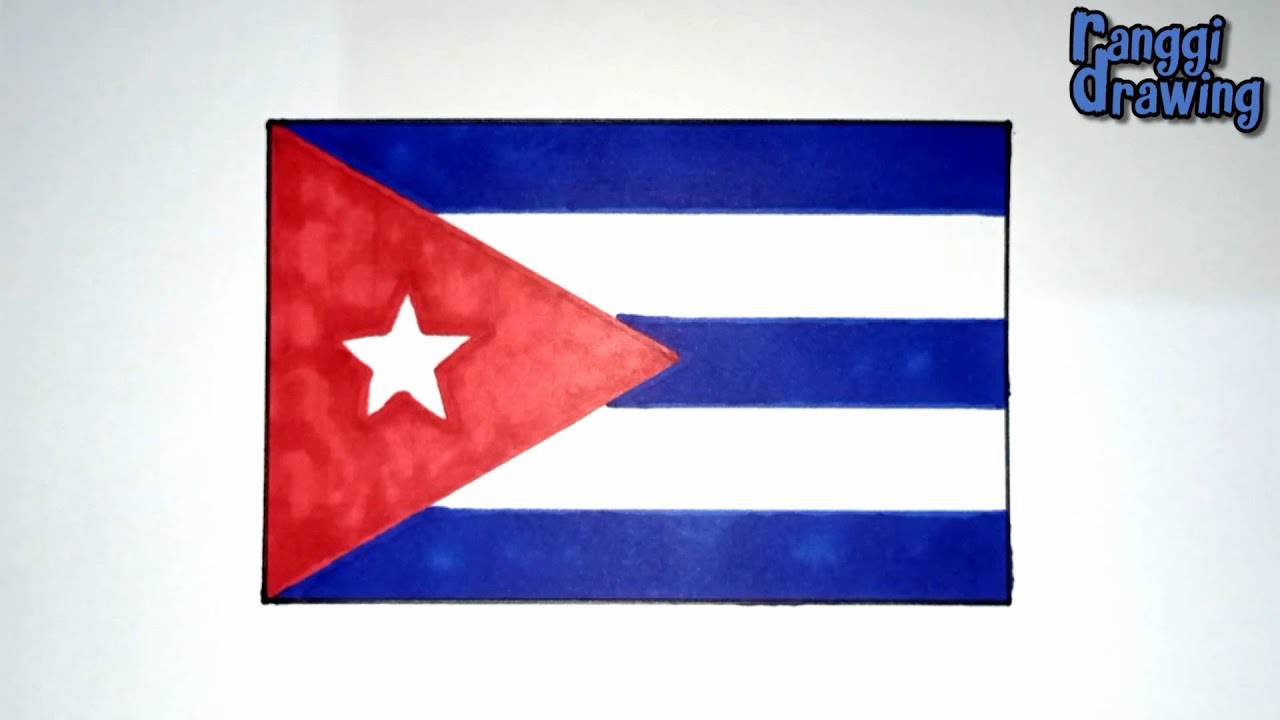 How to Draw The Flag of Cuba - YouTube