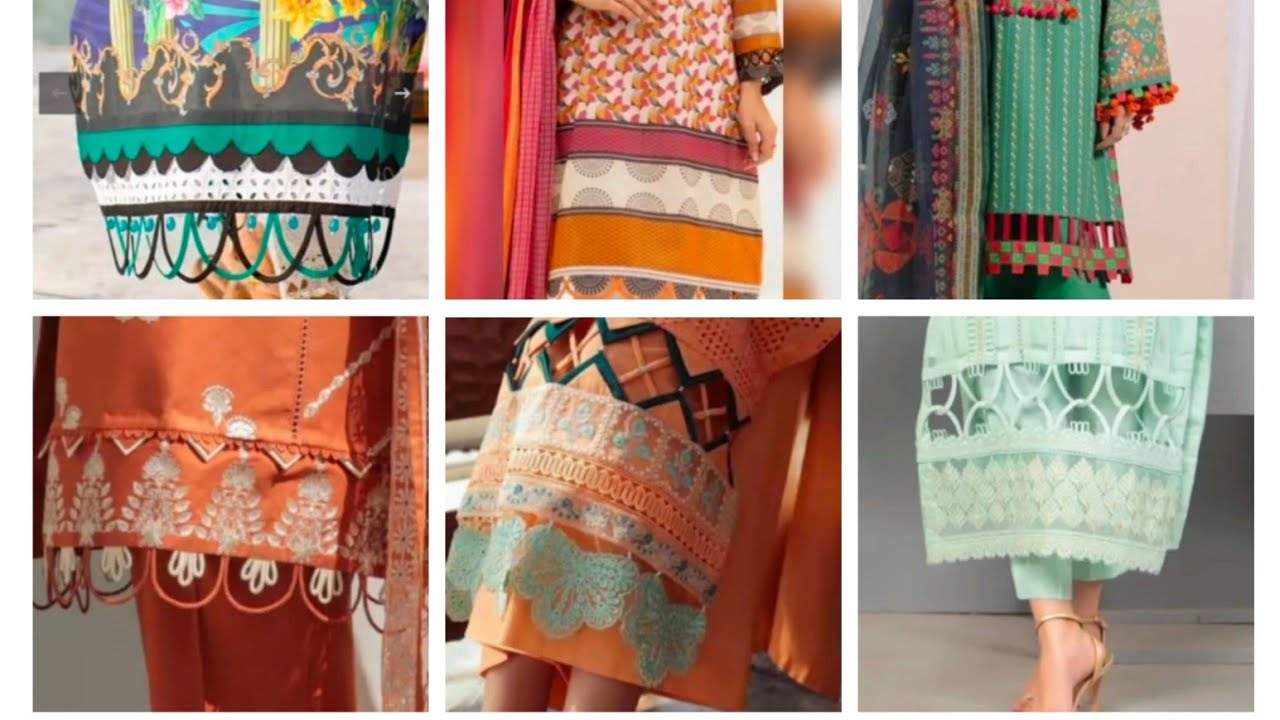 Daman ke design | Daman Designs | New Daman Design / Nosheen Raza - YouTube