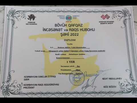 Böyük Qafqaz İncəsənət və Rəqs Kuboku Şəki 2022 müsabiqəsinin I yer qalibi