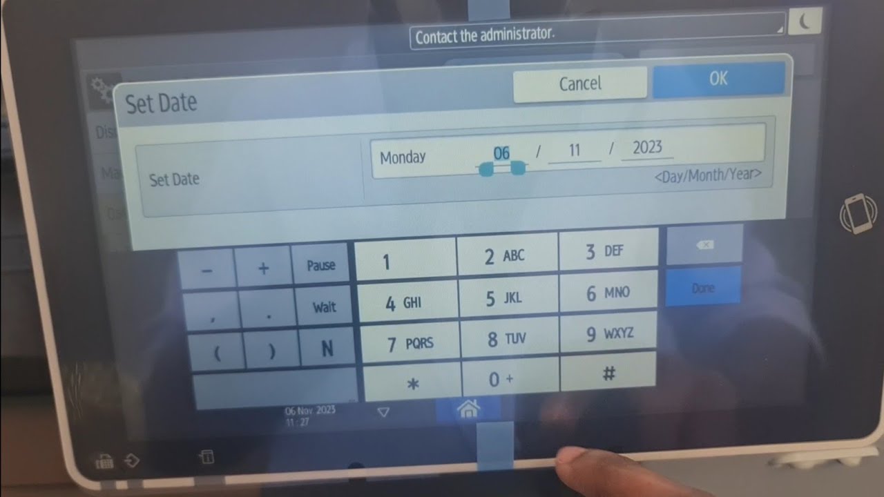 How to set Date and Time on Ricoh Printer | Date and Time setting - YouTube