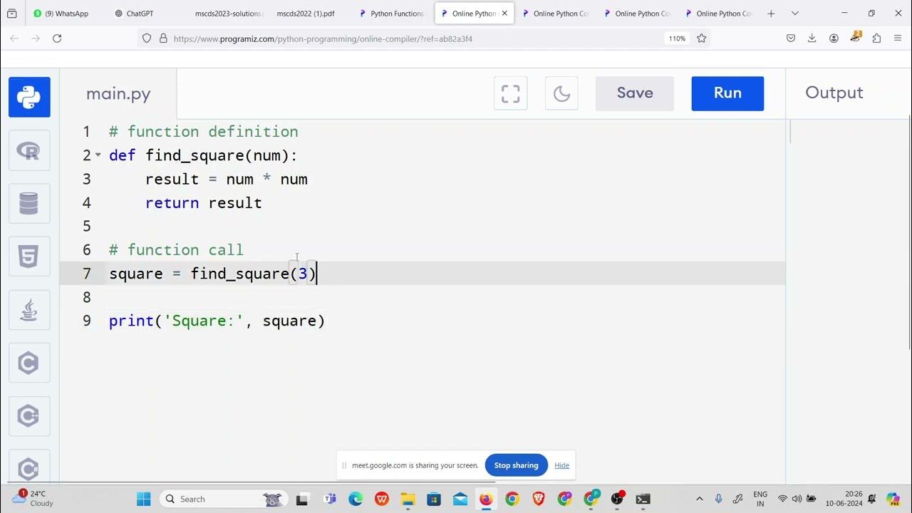 function in python | python function | function step by step | function in python line by line ...