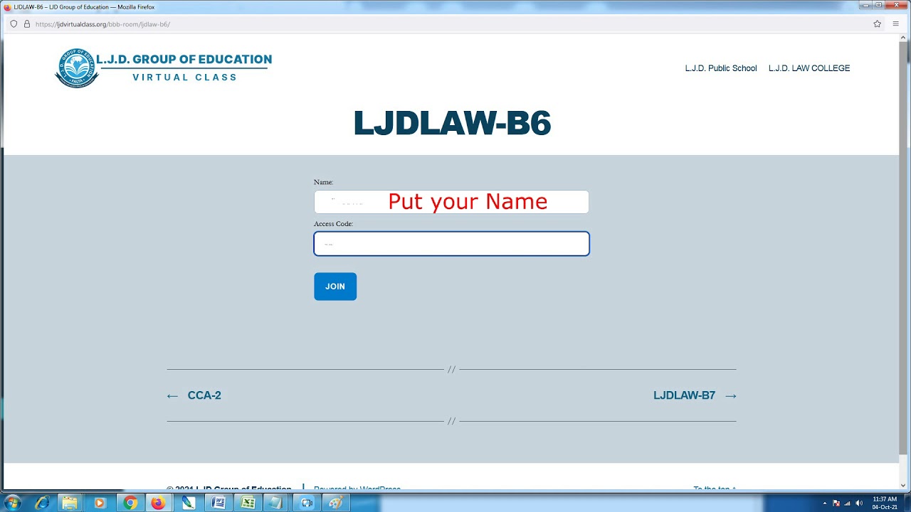 How to login Virtual Class in LJD CMS - YouTube