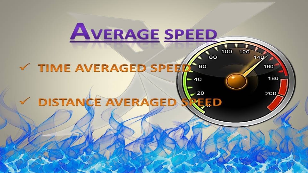 Time Averaged Speed |Distance Averaged Speed |Average Speed |Time Speed ...