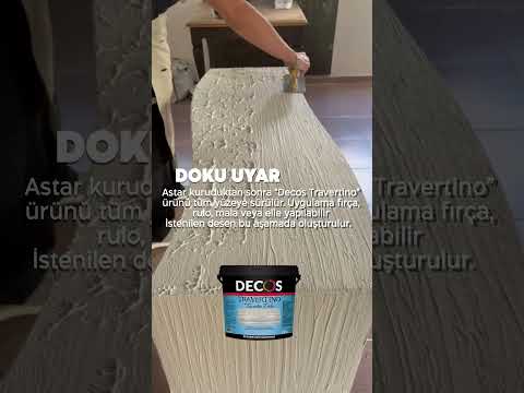 Decos Travertino - Traverten Dokulu Dekoratif Efekt Kaplama (Sehpa Dönüşümü)
