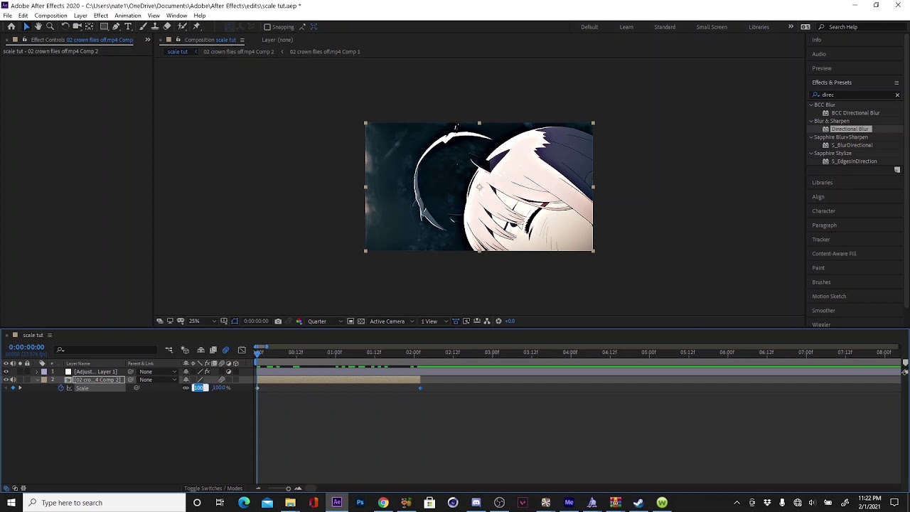 after effects AMV scale tutorial - YouTube