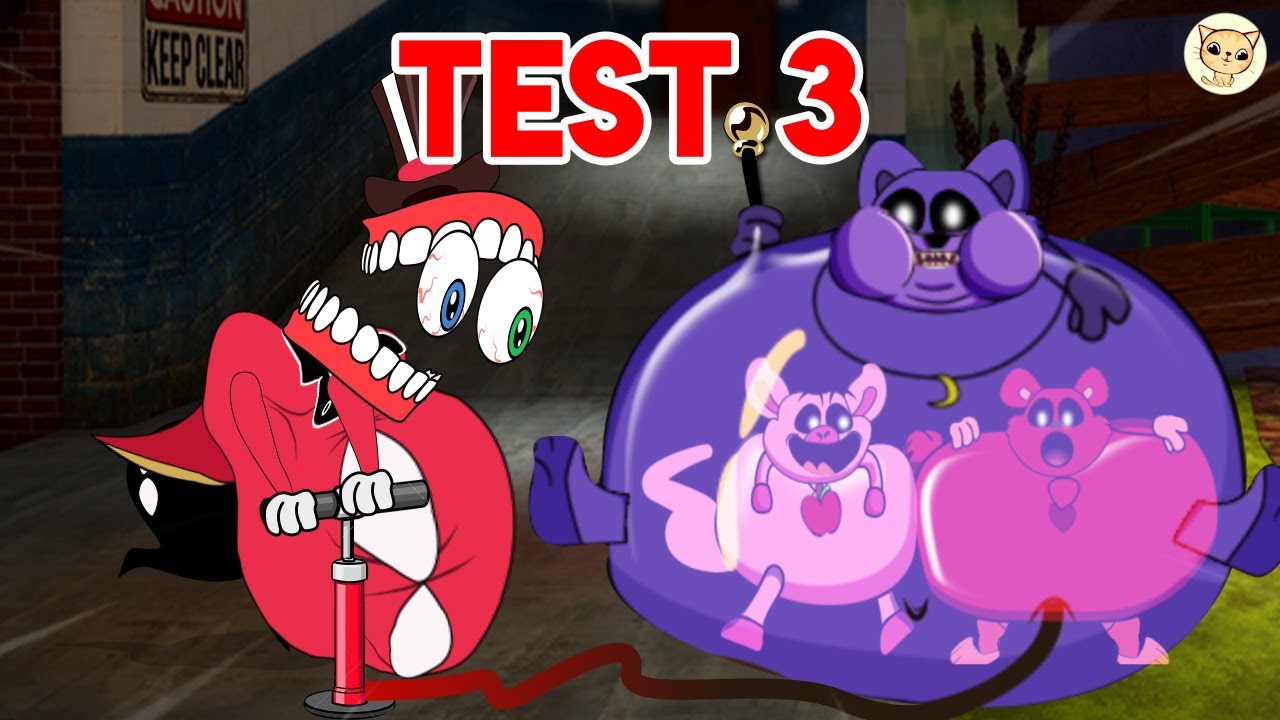 Fat Caine inflates Catnap Smiling Critters 3 - YouTube