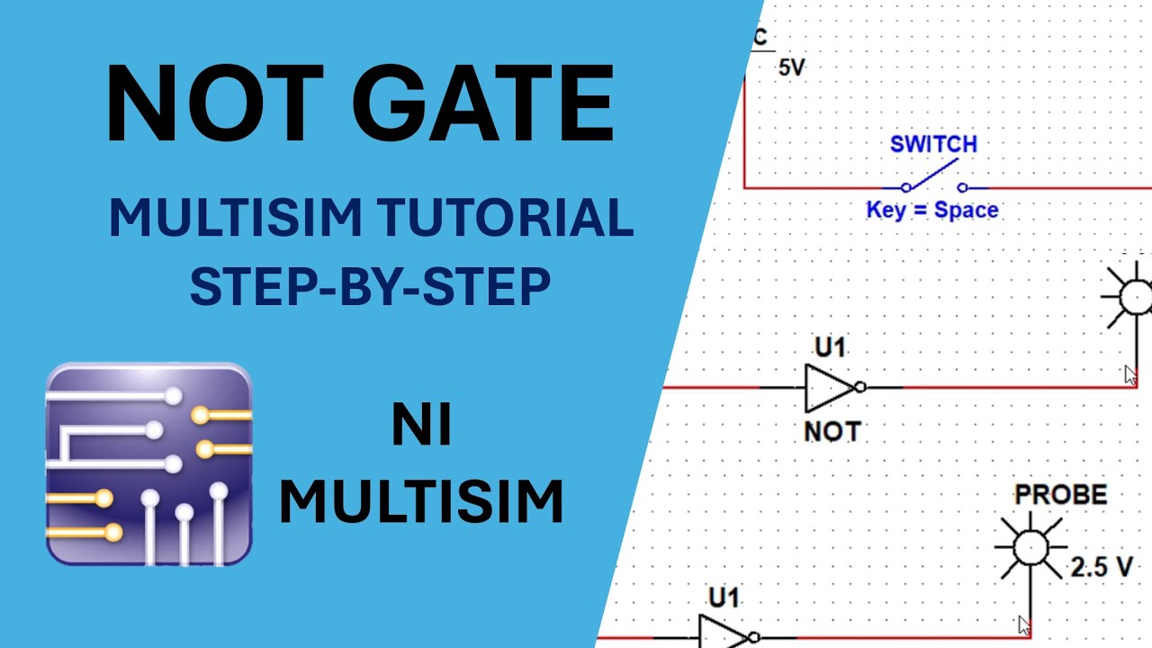 💠NOT Gate Design in Multisim💠 || Silent Step-by-Step Tutorial! || - YouTube