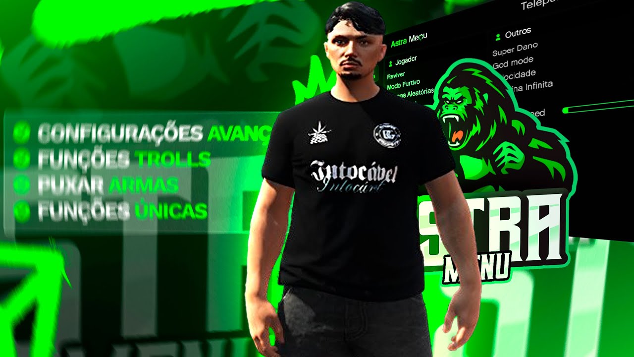 NOVO MELHOR MOD MENU PARA FIVEM (ASTRA MENU) PUXANDO DINHEIRO E ARMA ...