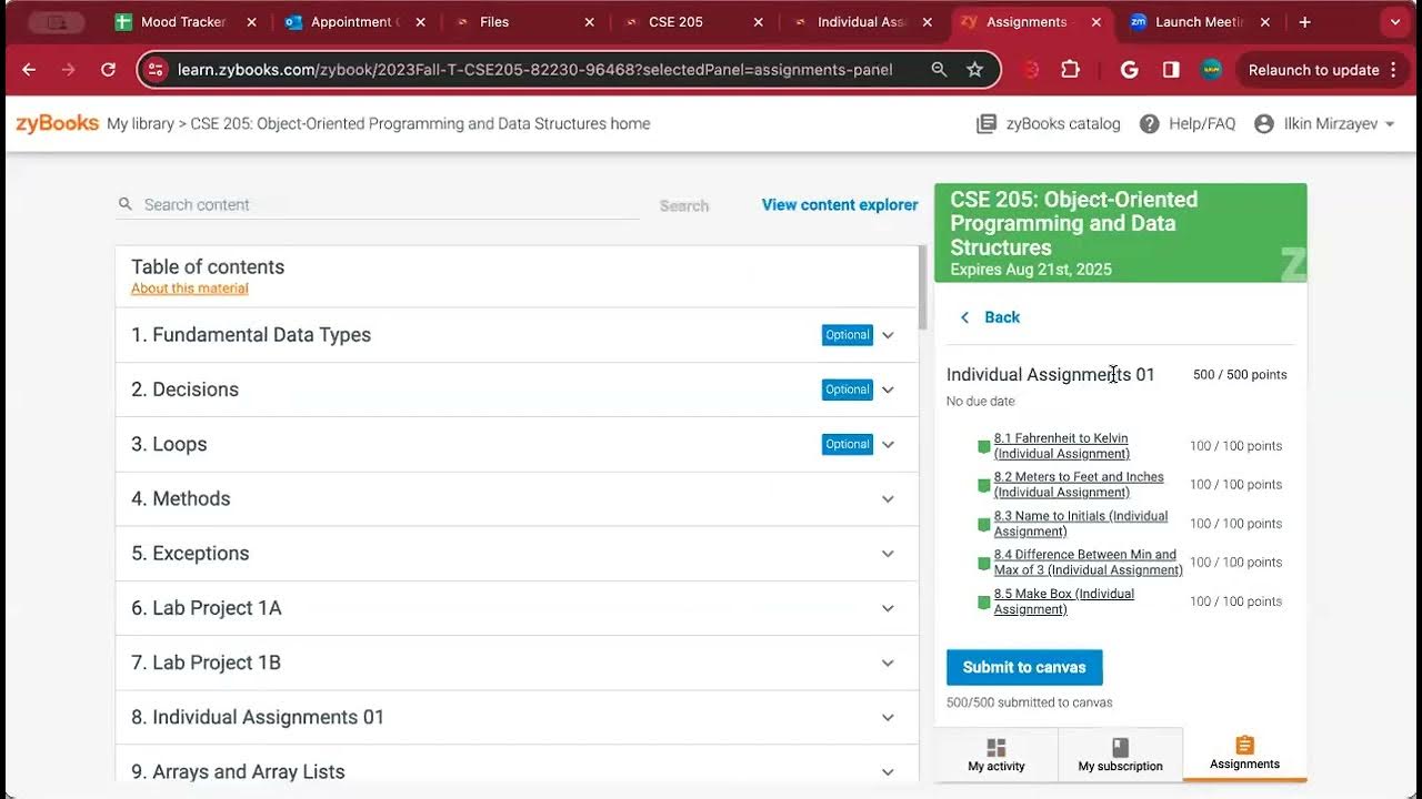 zyBooks Assignment Submission Correction - YouTube