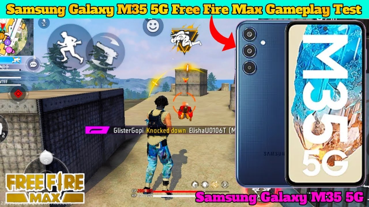 Samsung Galaxy M35 5G Free Fire Max Gameplay Test || Samsung M35 5G ...