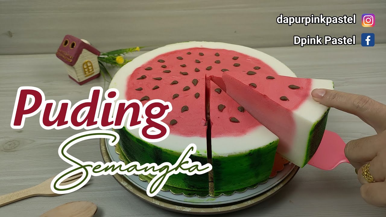 Puding Busa Semangka | Cocok Untuk Snack Box | Super Lembut ! - YouTube