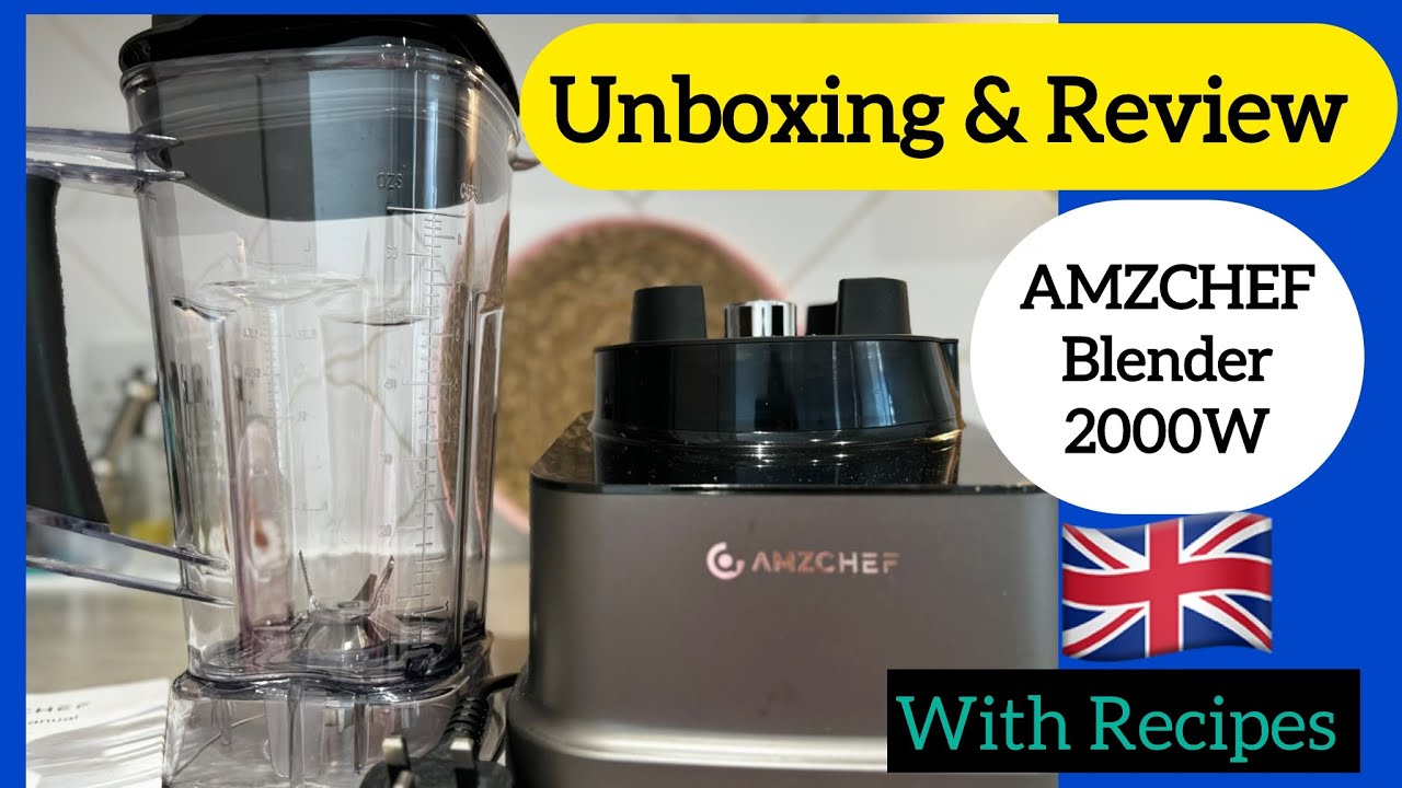 Unboxing & Review of AMZCHEF Blender || Countertop Blender || Recipes ...