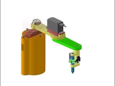 Little robot scara animation 2 x MG996 - YouTube