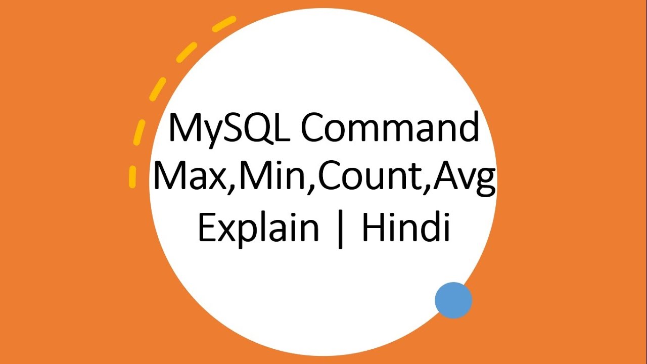 Rdbms Mysql Command Max Min Avg Count 011 Youtube 0594