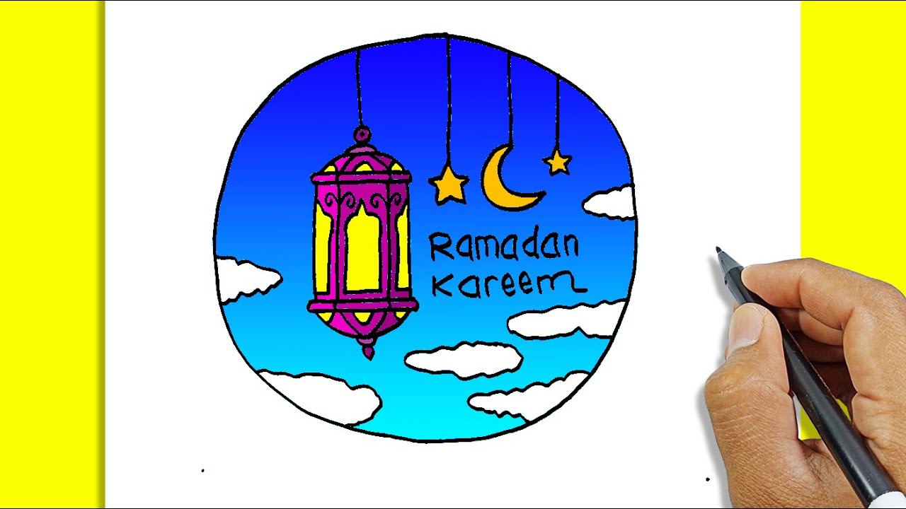 How To Draw A Ramadan | Easy Drawing Ideas For Beginners - YouTube