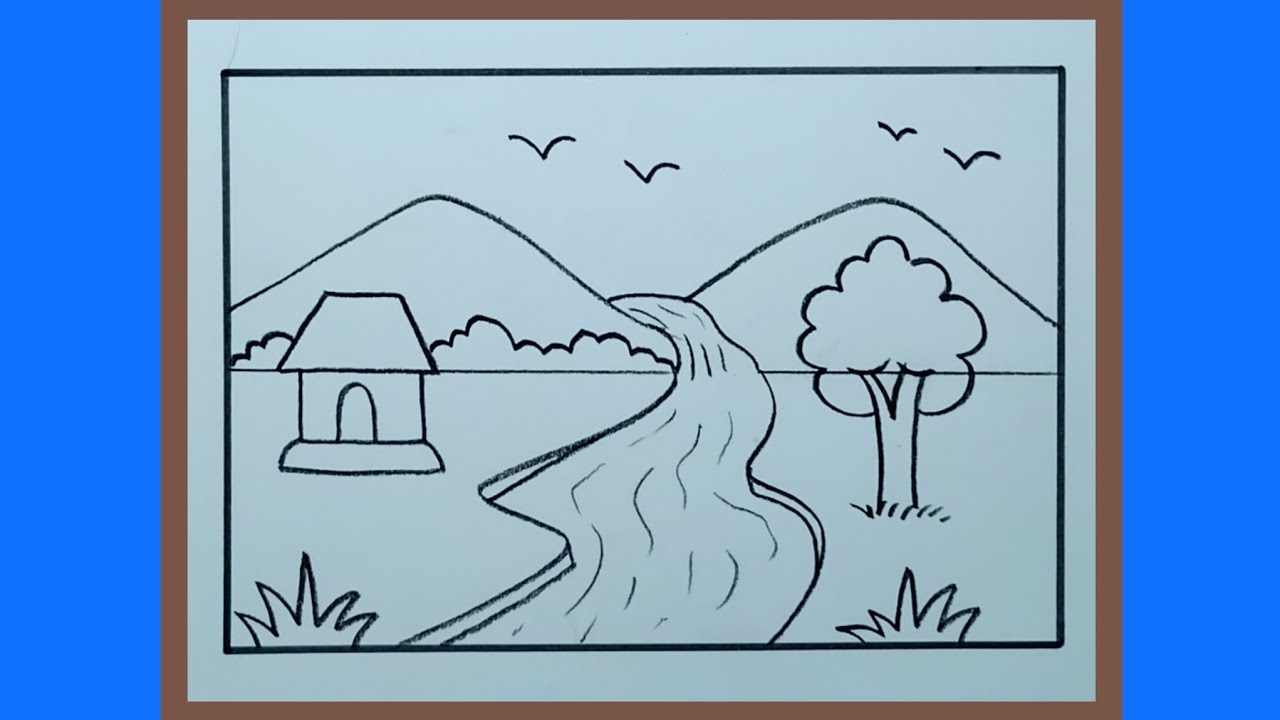 সহজ দৃশ্য আঁকার কৌশল / Chotoder Chobi Aaka / Dirsho - YouTube