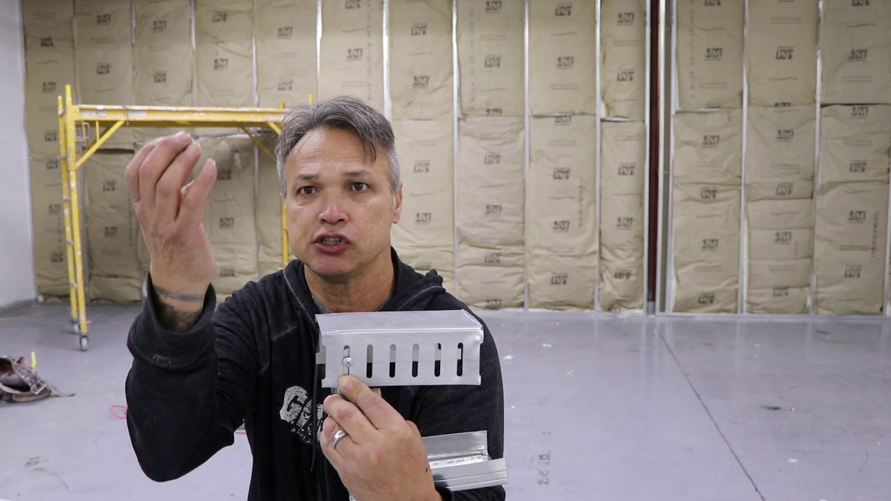sizmic drywall wall slotted track framing - YouTube