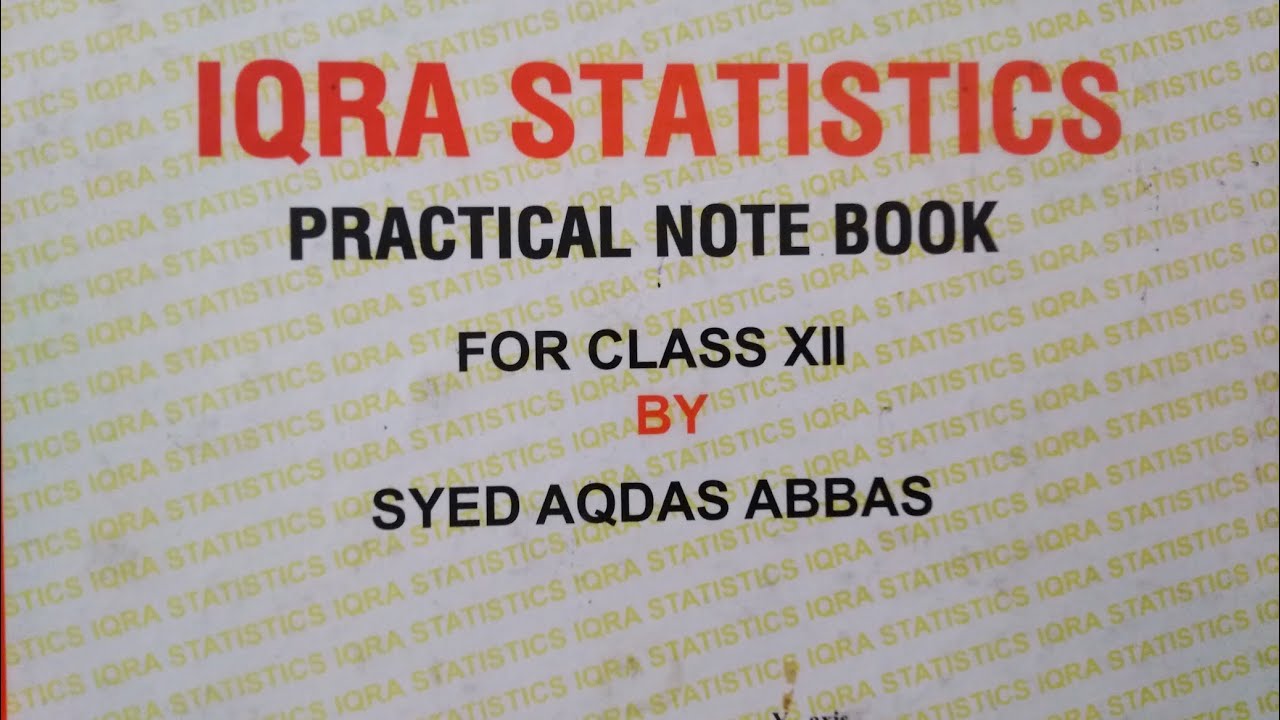 2nd year stats practical copy| question#1, 2,3,(¡,¡¡,¡¡¡,¡v,v),4 ...