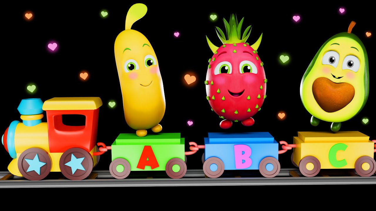 🚂🍉 Funky Fruits ABC Train | Baby Sensory & Learning Videos | Uplifting Dancing and Funny Beats!🍓 ...